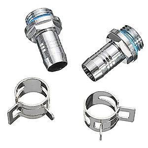 LED Thermometer 3 Way Flow Meter For Water Cooling Liquid Cooler System & 2 Barbs