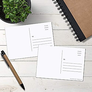 321Done Small Blank Postcards, White (Set of 50) Made in USA - 3.5x5 inches - USPS Post Office Mail Compliant Plain Empty Addressing Mailing, Create Your Own for Kids, Thick Heavy Duty Index Cards