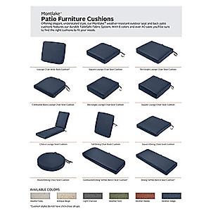 Classic Accessories Montlake FadeSafe Water-Resistant 54 x 18 x 3 Inch Outdoor Bench/Settee Cushion, Patio Furniture Swing Cushion, Heather Indigo Blue, Patio Loveseat Cushion