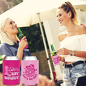 KARAQY Cowgirl Bachelorette Party Bride Vibes Can Cooler - 12 Pcs Drink Sleeve, Bachelorette for Bridal Shower, Engagement Party Decoration and Bride to Be Gift Bridesmaid Gifts