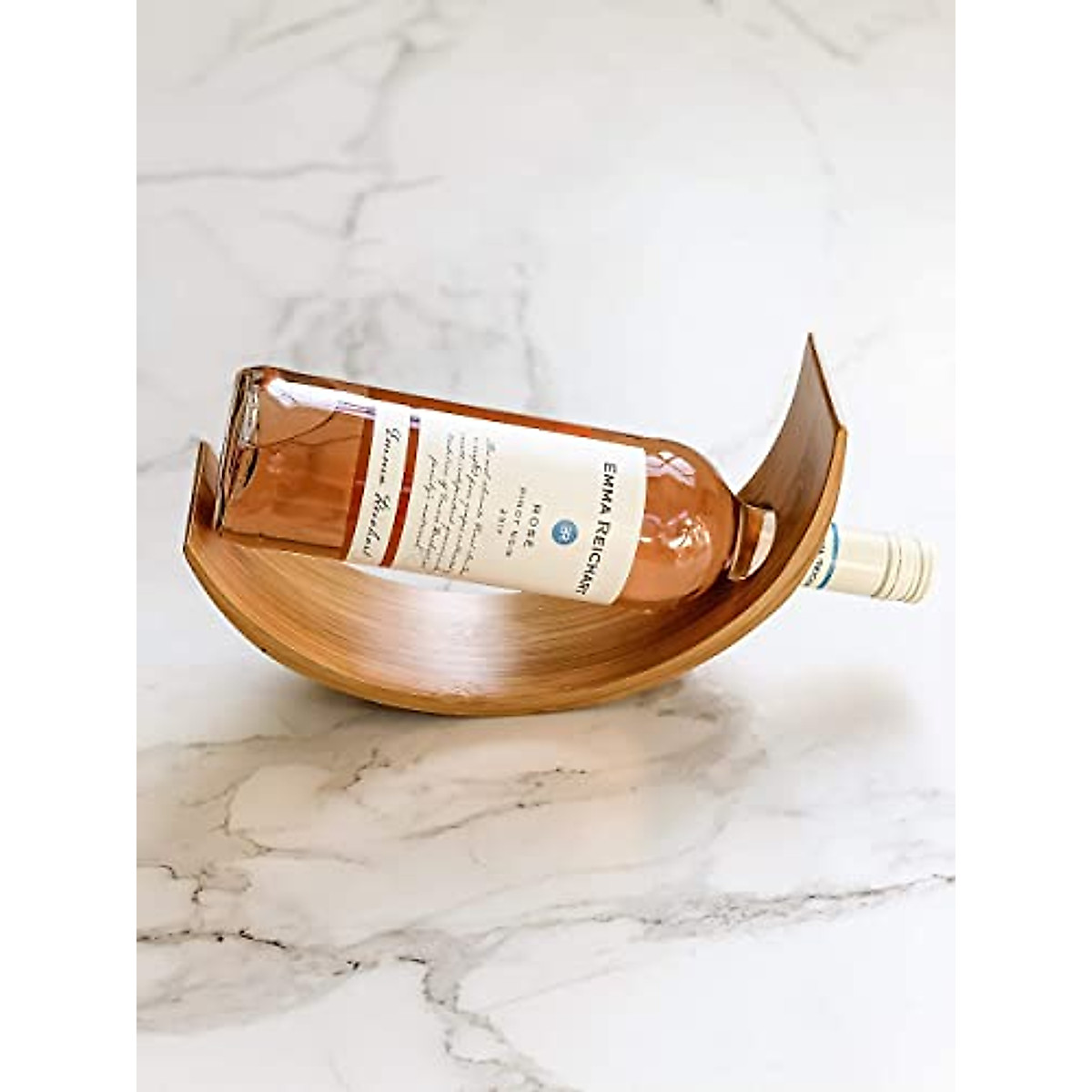 Kozy Kitchen Wine Bottle Rack, Organic Bamboo Wine Holder, Floating Wine Holder, Wine Bottle Holder, Wine Lover Gift, Bar Gifts (Bamboo- Single Bottle)