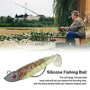 Soft Lure, Artificial Fishing Lure Compact Feel Comfortable for Freshwater for Saltwater for Anglers(Willow Yellow)