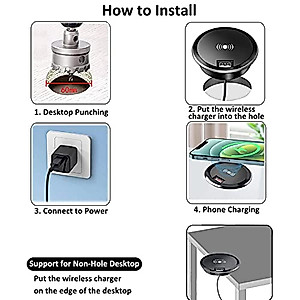 Desk Wireless Charger, hopopower 15W Fast Wireless Charging Station Pad Compatible with iPhone 14/14 Pro/14 Pro Max/13/13 Pro Max/13 Mini/12/12 Pro Max/11/11 Pro/11 Pro Max/Galaxy S22/S21/S20/Note 20