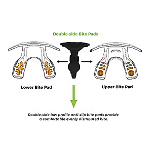 COOLLO SPORTS Lip Guard Mouthguard MAXX/Might Football and High Impact Sports Lip Protector for Adults & Youth (Strap Included) (American Flag -Gold -(One Layer), with Case (Adult 8+))