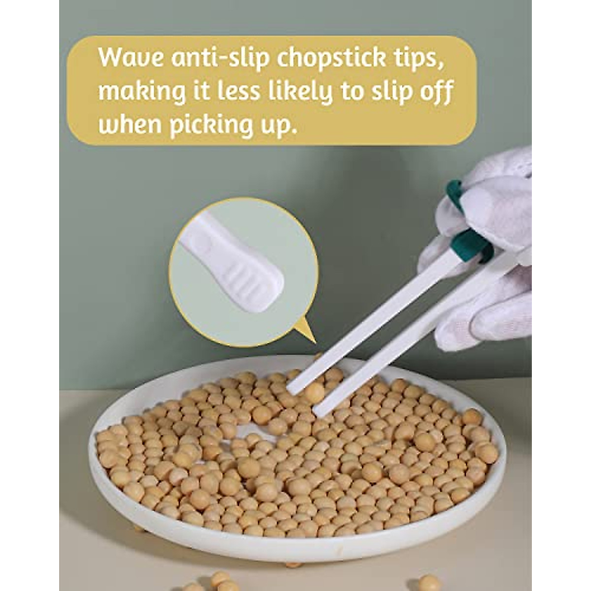 PandaEar 2 Pairs Training Chopsticks for Kids Toddler Baby Childrens| Practice Learning Chopsticks for Kid Beginners