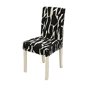 Geometric Dining Chair Cover Spandex Elastic Chair Slipcover Case Stretch Chair Covers for Wedding Dining Room A18 6pcs