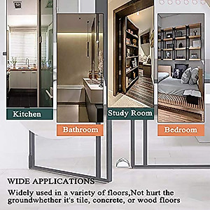 VIDELLY 3 Pieces Door Stopper Transparent Self-Adhesive Door Stopper Floor Wall Buffers Protector Acrylic Shower Door Stopper No Drilling for Home Office Protect Walls and Furniture, Clear, 4cm/1.57in