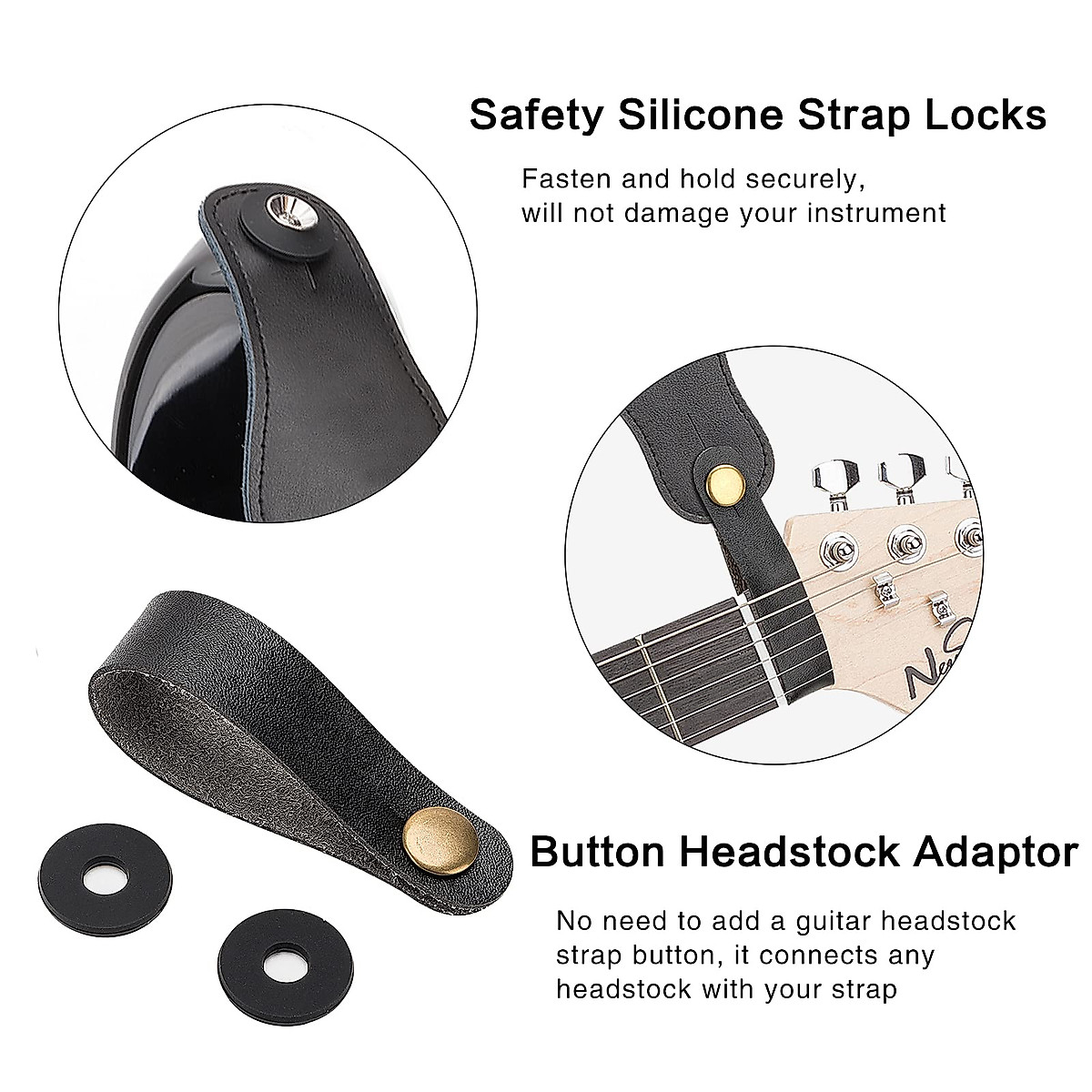 NeuSchwan Van Gogh Starry Night Guitar Strap, Includes 2 Silicone Strap Locks & Strap Button. Adjustable Guitar Straps for Electric/Acoustic Guitar/Bass