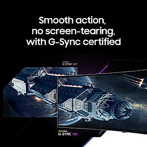 SAMSUNG 49" Odyssey QD-OLED (G93SC) Series Curved Gaming Monitor, 240Hz, 0.03ms,Dual QHD,DisplayHDR True Black 400,AMD FreeSync Premium Pro,Height Adjustable Stand,3 Year Warranty,LS49CG932SNXZA