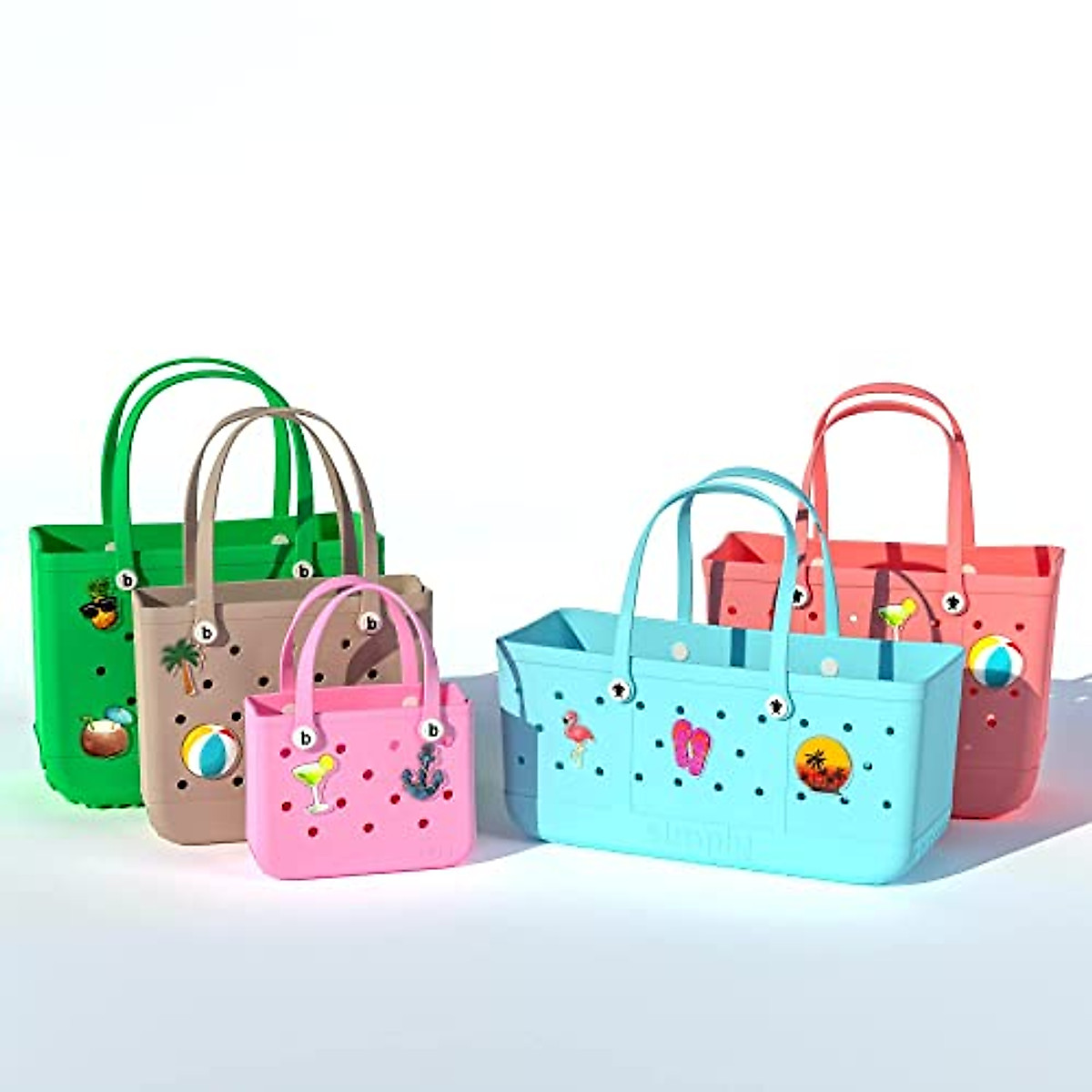 BOGGbeans Number Charms for Bogg Bag, Simply Southern Totes, and Similar Styles. Acrylic 3" Number Charm Accessories for Beach Totes (Number 8)