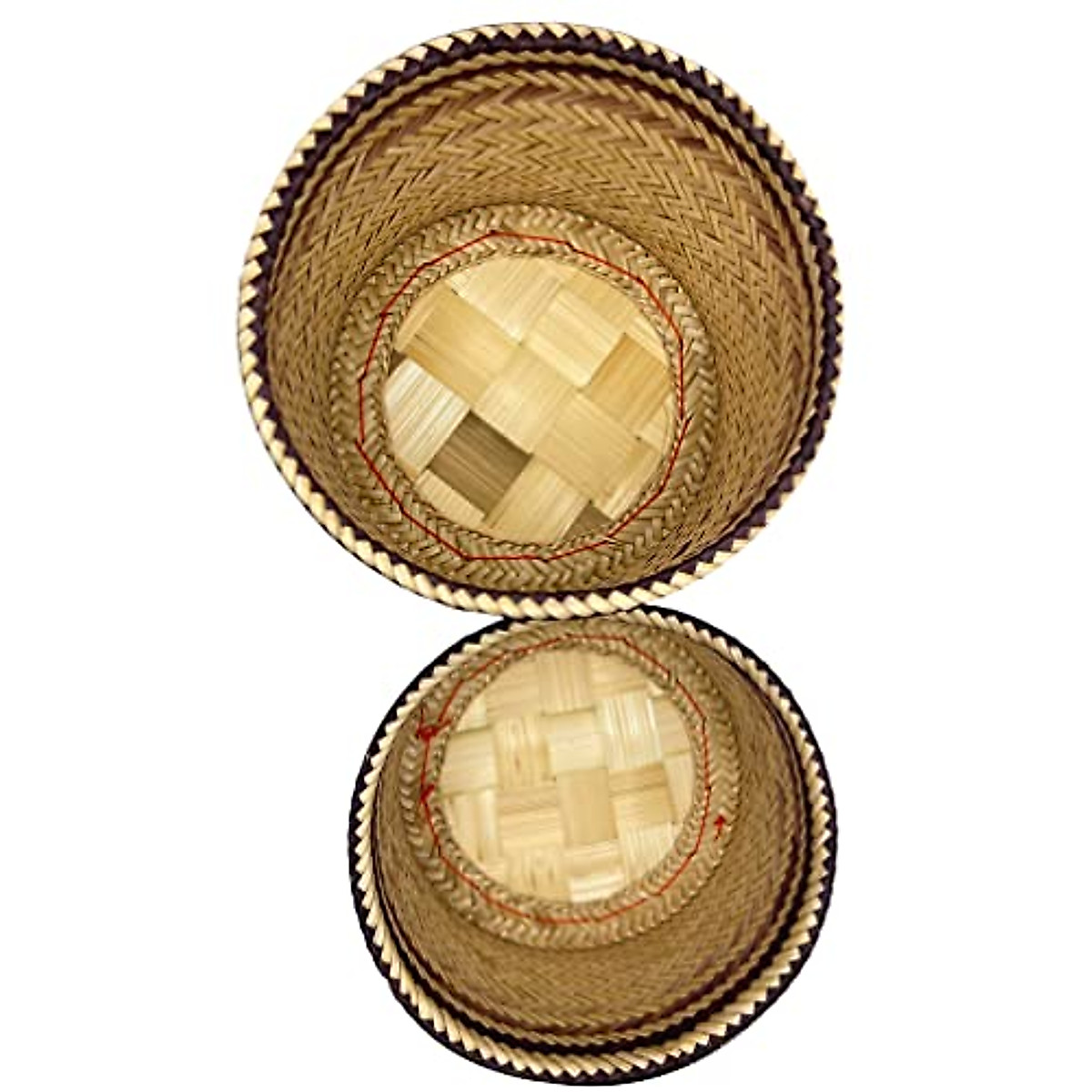 CraftCurl Bamboo Rice Steamer serving Basket kratip Container Handmade Kitchen Decor Elephant Design Handwoven use for serving Sticky Rice in Thai Thailand Laos Asian cuisine(Small size 5 inches)