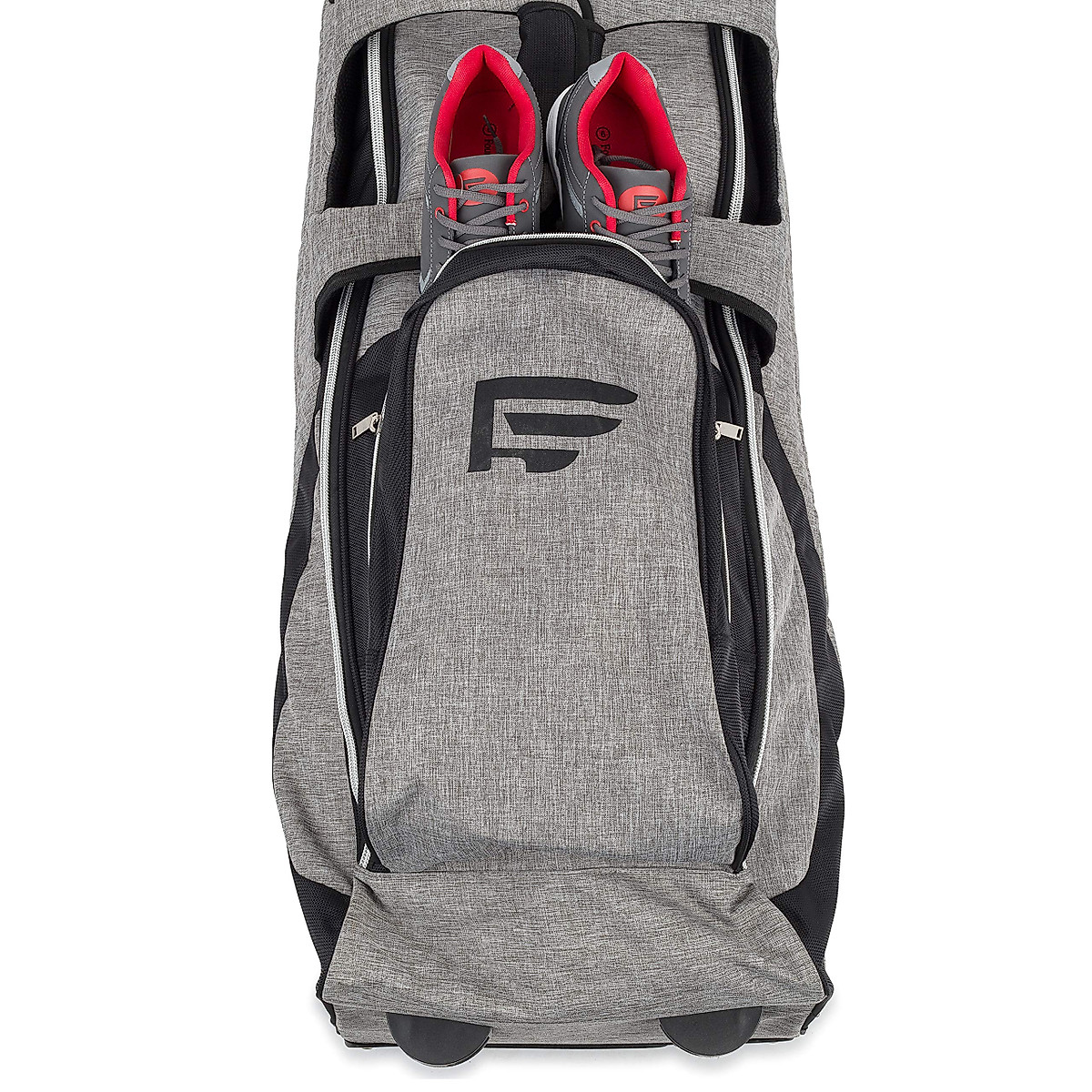 Founders Club Golf Travel Bag Travel Cover Luggage for Golf Clubs with Padded Club Protection and Removable Panel for Embroidery