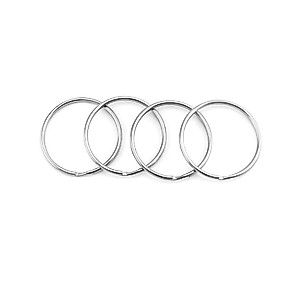 QWORK Key Ring, Set of 20, 2 Inch Large Open Key Ring - Sturdy Key Chain Ring for Keychain and Crafts