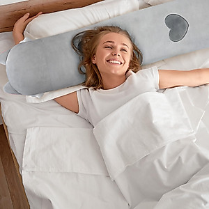 Mewaii Long Cat Plush Kids Body Pillow, 28 Inch Cute Gray Cat Stuffed Animals Soft Plushies, Kitten Kawaii Plush Throw Pillow Doll Toy Gift for Girlfriend, Gray Cat Body Pillow, (27.6in/70cm)