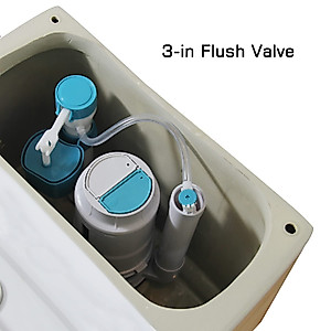 SouNor SN1080 One Piece Toilet 3-in Dual Flush 1.1/1.6 GPF Chair Right Seat Height Comfort Elongated U Shaped Bowl Soft Close UF Seat,White 12" Rough in