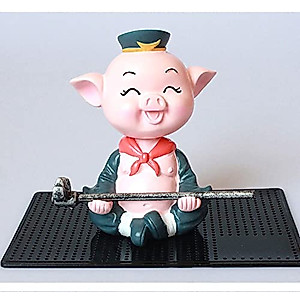 Cute Pig bobbleheads for Dashboard /Desk, car Decor Funny Figurines, Dancing Doll Head Stress Relief Gifts for Men Cars Decorations Anime Accessories Dashboard Decorations Hippie car