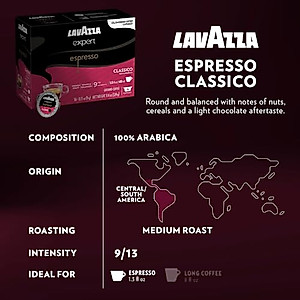 Lavazza Expert Variety Pack, Blended and Roasted in Italy, Light through Dark Roast, Full -Bodied, Sweet, Aromatic, Intense, Peristent blends, (36 Count) - Value Pack