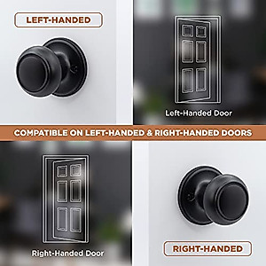 Copper Creek CK2090BC Colonial Door Knob, Dummy Function, 1 Pack, in Black