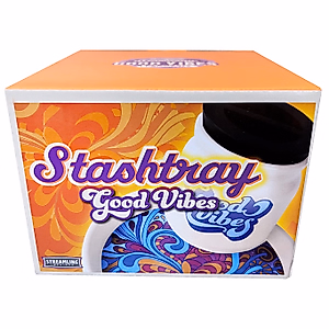 Streamline Imagined Ceramic Stashtray with Silicone Lid (Good Vibes)