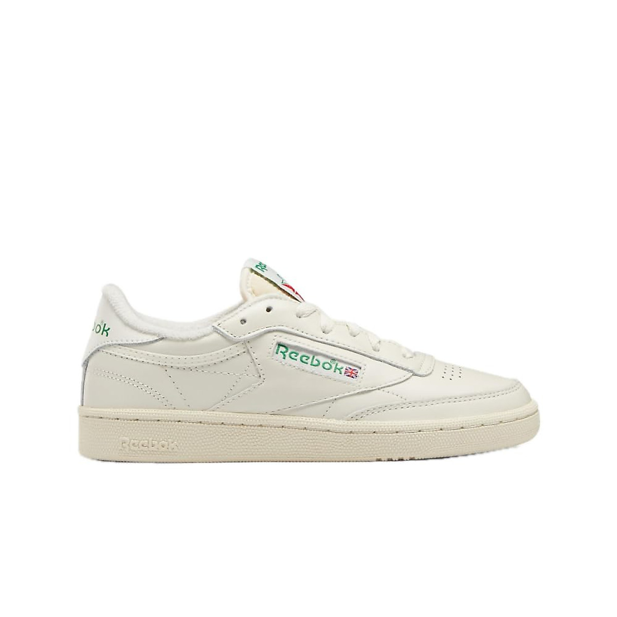 Reebok womens CLUB C 85 VINTAGE,CHALK/ALABAS/GLEGRN,7