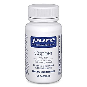 Pure Encapsulations Copper (Citrate) | Highly Bioavailable Form of Copper | 60 Capsules