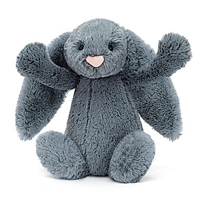 Jellycat Bashful Dusky Blue Bunny Stuffed Animal, Medium