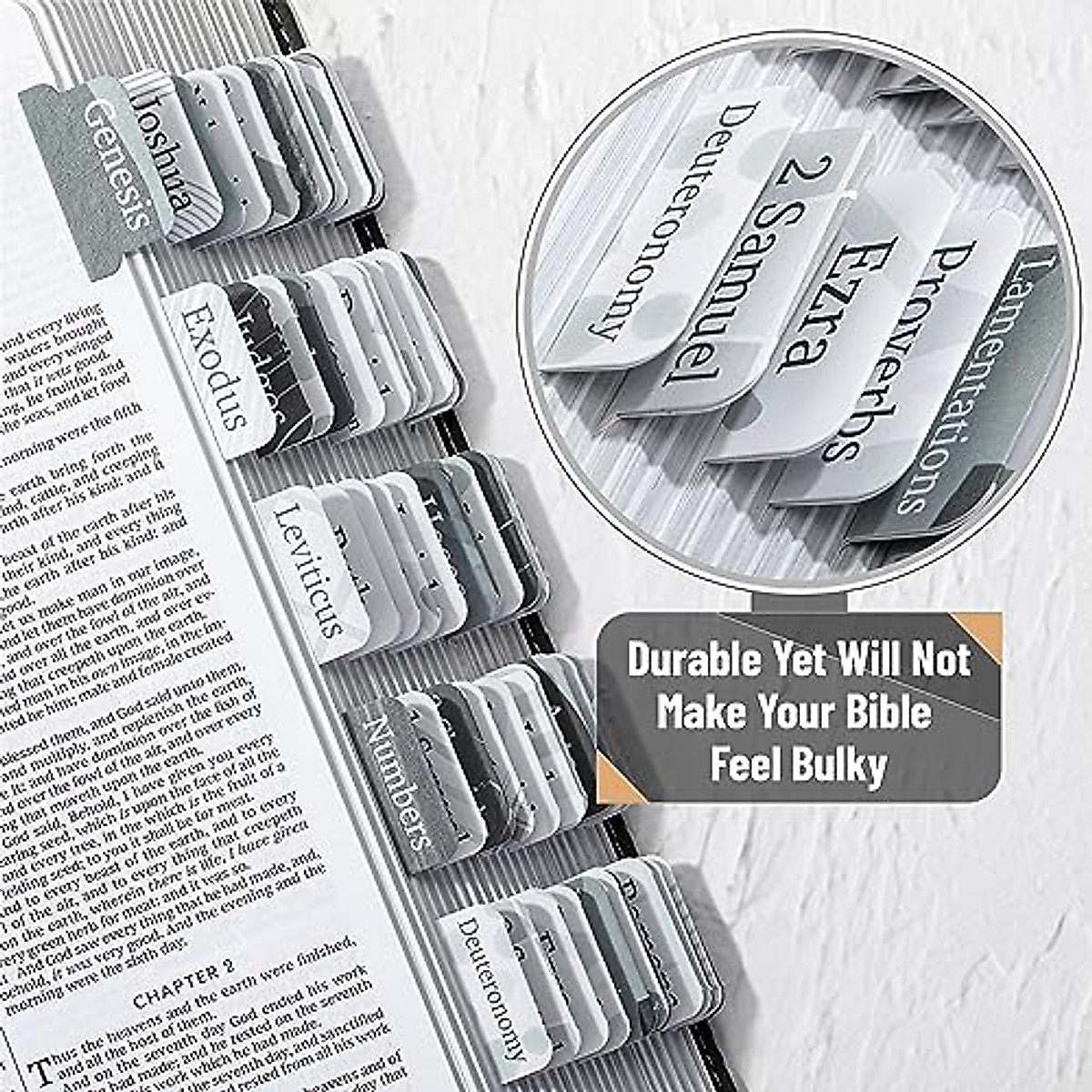 Mr. Pen- Bible Tabs, 75 Tabs, Gray Theme, Laminated Bible Tabs for Women and Men, Bible Tabs for Study Bible, Bible Index Tabs, Bible Book Tabs, Bible Labels Tabs, Mr Pen Bible Tabs