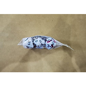 FLASHOWL Vampire Dice Blood Dice D&D Dice Set with Irregular Spray Fuchsia Dots Blood Splatter Polyhedral Role Playing Gaming Dice D20 Dice Dungeons and Dragons Dice 7 Set