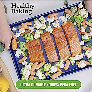 Granitestone Pots and Pans Set Nonstick, 15 Pc Cookware Set & Bakeware Set, Complete Kitchen Cookware Set, Long Lasting Mineral Nonstick Coating, Stay Cool Handles, Ultra Durable, 100% Toxin Free–Blue