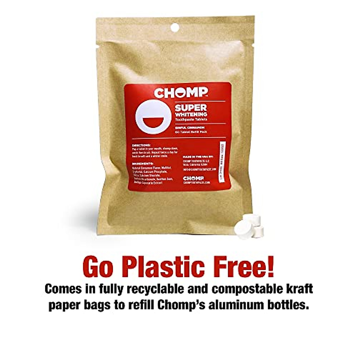 Chomp Toothpaste Tablets Refill Cinnamon