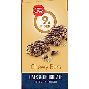 Fiber One Chewy Bars, Oats & Chocolate, Fiber Snacks, Mega Pack, 15 ct