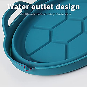 Qiaoer 3 Pack Air Fryer Silicone Liners,8.3 Inch Round Air Fryer Silicone Basket,Heat Resistant Easy Clean Air Fryer Oven Accessories,Foldable Reusable Silicone Bowl(Z03-Pink Green Grey)