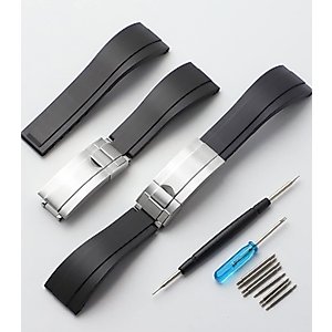 Sight Focus 20mm Rubber Watch Band For Rolex Daytona,Submariner 40,Yacht-Master 40,GMT-Master 40,Sea Dweller 40,Air-King 40,Datejust 36,Day-Date 36/40,Explorer 39/40,Milgauss 40,Oyster Perpetual 39,Wristband for TUDOR Omega/Seiko/CITIZEN Watchband Strap