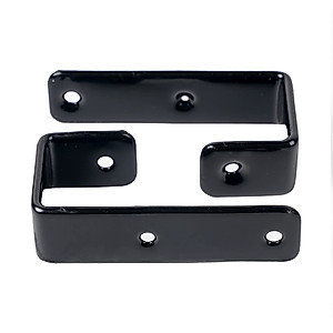 MDPLY 2 Pack Bunk Bed Ladder Hook, Inside 1" Kids Bunk Bed Replacement Hardware, Black PVC Metal Loft Bed Ladder Hooks, Camper/Rv Bunk Ladder Brackets with 2 Size Screws (2 Pack, Black)