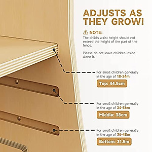ZARKEET Wooden Toddler Standing Tower, 2 in 1 Kitchen Toddler Tower Helper Stool for Toddlers 1-3,Baby Wood Anti-Drop Safety Rail Step Stools for Bathroom & Kitchen Counter