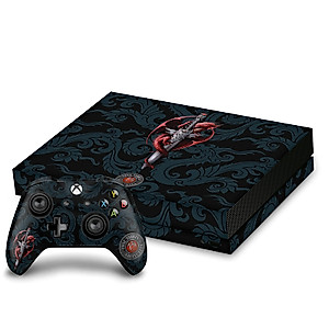 Head Case Designs Officially Licensed Anne Stokes Dragon Dagger Art Mix Matte Vinyl Sticker Gaming Skin Case Cover Compatible With Xbox One X Console and Controller Bundle