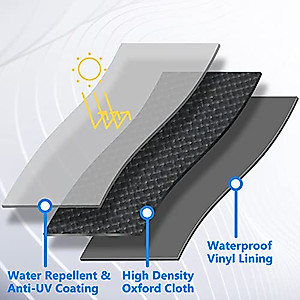 GasSaf Smoker Cover, 30 inch Masterbuilt Smoker Cover, Heavy Duty Waterproof Smoker Grill Cover 18" L x 17" W x 30" H, Black