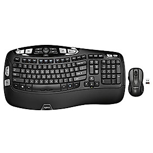 Logitech MK550 Wireless Wave Keyboard and Mouse Combo - Includes Mouse, Long Battery Life, Ergonomic Design, Black