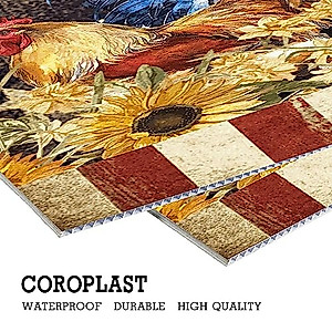 America 4th of July Patriotic Rooster Yard Lawn Sign 18x24 Inch Patriotic US American Flag Custom Yard Sign for House Rent Outdoor Decoration