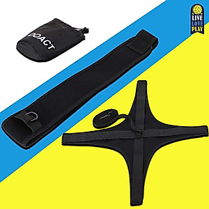 Ejoyous Volleyball Training Equipment Aid, Solo Practice Trainer for Serving Setting Spiking with Ease, Arm Swings Serve Football Kick Spike w/Adjustable Elastic Cord Band for Adult Kids