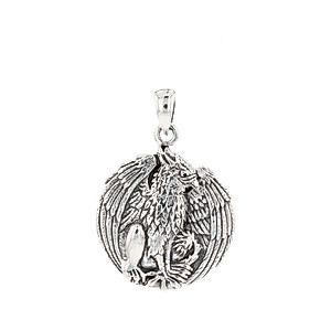Jewelry Trends Sterling Silver Gryphon Griffin Gargoyle Pendant by Artist Jody Bergsma