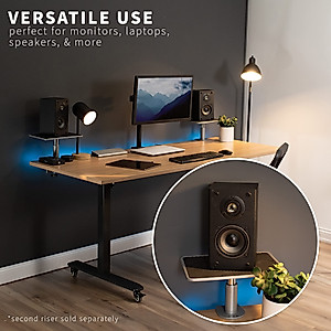 VIVO Clamp-On Universal Height Adjustable Ergonomic Computer Monitor and Laptop Riser, Tabletop Desk Stand, C-Clamp Design, STAND-V000SC