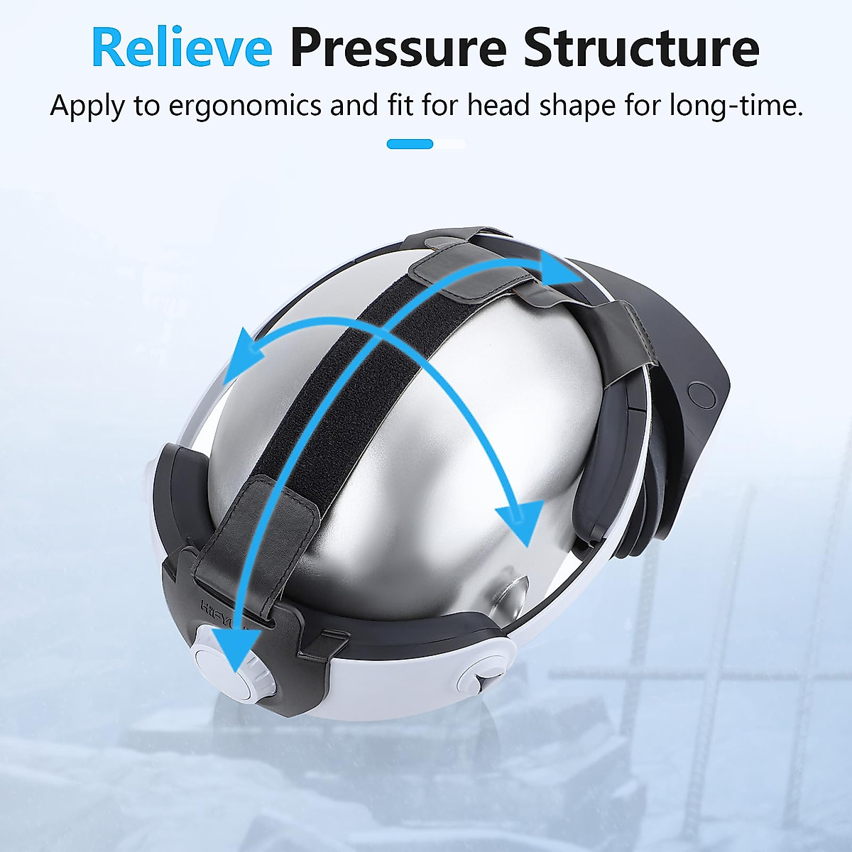 Head Strap for PlayStation VR2, PSVR 2 Strap Accessories Compatible with PS5 VR2 -Adjustable, Enhanced Comfort, Reduce Head Pressure