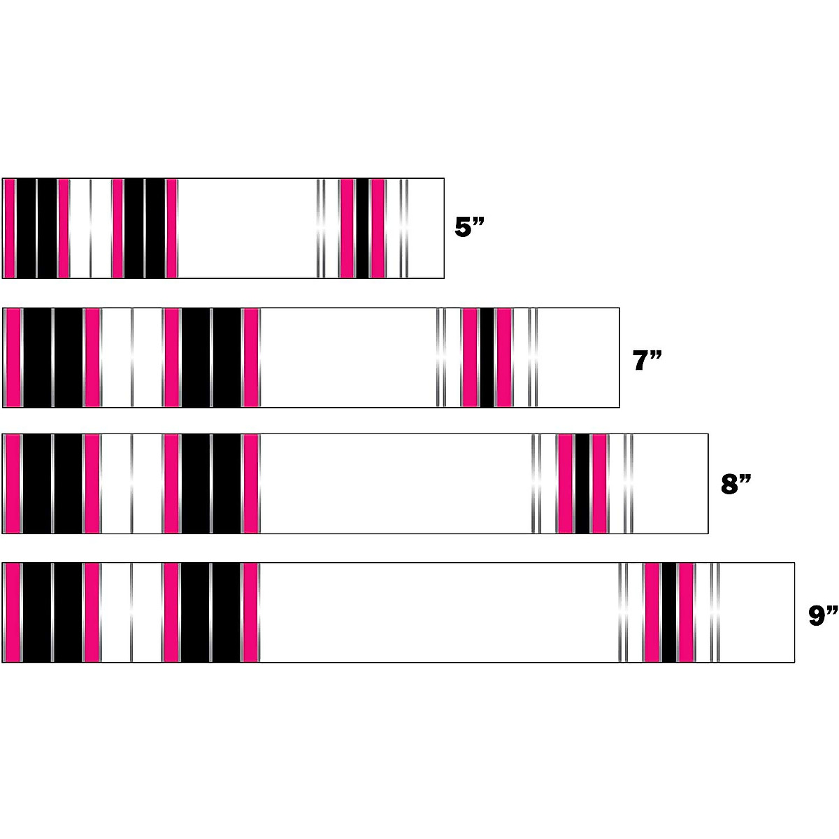 White Water Archery Non-Laminated Pink Traditional 9 Crest Arrow Wraps 15 pk Choose Length Width (9, 1)