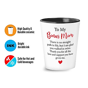 Bubble Hugs Step Mom Shot Glass 1.5oz - To My Bonus Mom - Favorite Person Bonus Mom Grandma Aunt Grandparent Best Wife Stepmom Birthday Child Idea