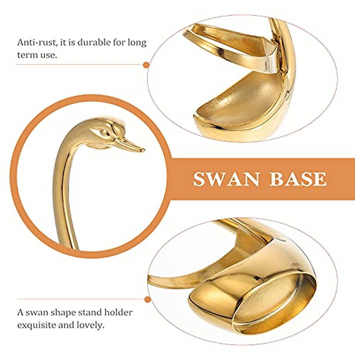 Kichvoe 1 Set Swan Base Spoon Holder Spoon and Fork Set Stand Organizer Fork Storage Rack Dinner Table Coffee Tableware Holder for Kitchen Decorative Wedding Parties