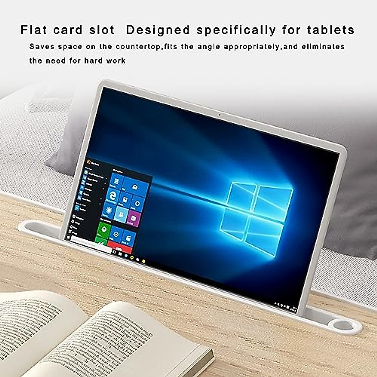 GEIRONV Movable Computer Desk, Bedroom Reading Learning Small Table with Drawers and Bookshelf Adjustable Multifunctional Folding Table (Color : White, Size : 60x40CM)