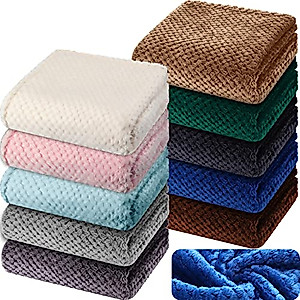 10 Pieces Baby Blankets Soft Fuzzy Blanket Neutral Toddler Blanket Warm Crib Blanket Cozy Receiving Blanket for Toddler Infant Newborn Stroller Travel Supplies, 10 Colors