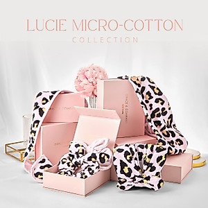 GRACE & COMPANY Luxe Micro-Cotton Hair Towel Wrap for Women - Super Absorbent Quick Drying Towel for Curly, Long and Natural Hair - Lucie