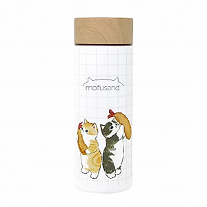 mofua 53-2113 Vacuum Double Walled Stainless Steel Bottle, 10.1 fl oz (300 ml), Shrimp Tenyan